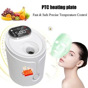 RKXKJ Face Mask Maker Machine, Natural Fruit Vegetable Mask Maker, Intelligent Voice Prompt, Temperature Control PTC Heating Device, Water Level Sensor Needle, Large Display, for Eye, Hand, Neck