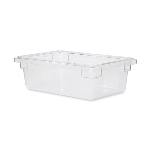 Rubbermaid Commercial Products,Polycarbonate Food Storage Box/Tote for Restaurant/Kitchen/Cafeteria, 3.5 Gallon, Clear (FG330900CLR) (Pack of 2)