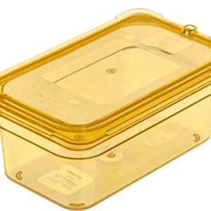 Carlisle FoodService Products 3088113 StorPlus High Heat Food Pan, 4" Deep, Quarter Size, Amber (Pack of 2)