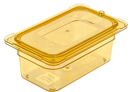 Carlisle FoodService Products 3088113 StorPlus High Heat Food Pan, 4" Deep, Quarter Size, Amber (Pack of 2)