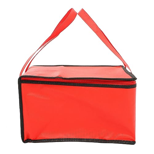 Luxshiny Insulated Food Delivery Bag Catering Food Warmers Bags Insulated Cold Bag Pizza Warming Delivery Bag for Takeaways(Red)