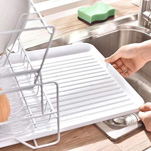 XWWDP Metal Dish Drainer Drying Rack Removable Rust Proof Utensil Holde for Kitchen Counter Storage Rack (Color : D)