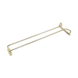 16" wine glass hanger rack w/brass finish, each