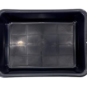 Bus Tub Large Commercial | Bus Box 20" x 15" x 6" | Dark Gray Polypropylene Plastic. (4 Pack)