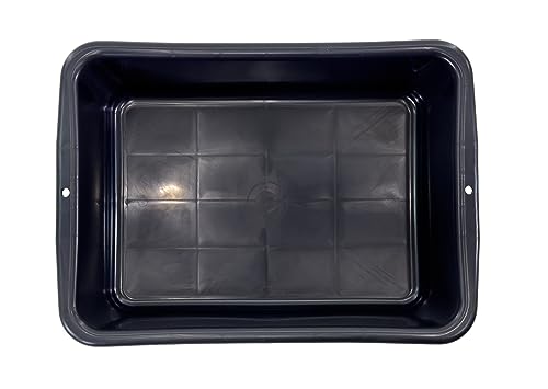 Bus Tub Large Commercial | Bus Box 20" x 15" x 6" | Dark Gray Polypropylene Plastic. (4 Pack)