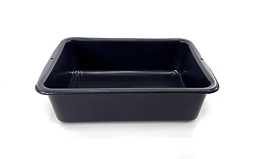 Bus Tub Large Commercial | Bus Box 20" x 15" x 6" | Dark Gray Polypropylene Plastic. (4 Pack)