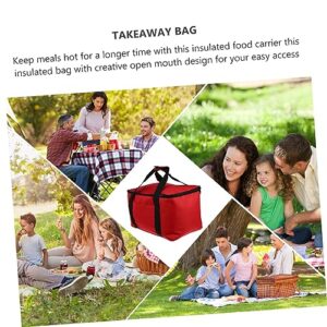 Baluue Pizza Cake Insulation Camping Heater Packing Bags for Suitcases Shopping Bags for Groceries Hot Food Delivery Bags Insulated Food Delivery Bag Insulated Pizza Delivery Bags Red Car