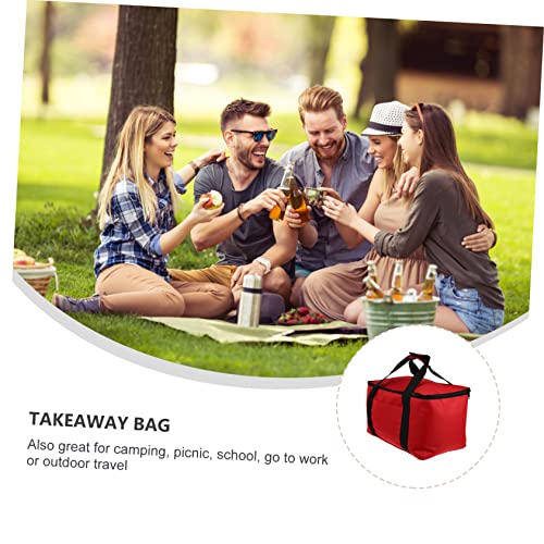 Baluue Pizza Cake Insulation Camping Heater Packing Bags for Suitcases Shopping Bags for Groceries Hot Food Delivery Bags Insulated Food Delivery Bag Insulated Pizza Delivery Bags Red Car