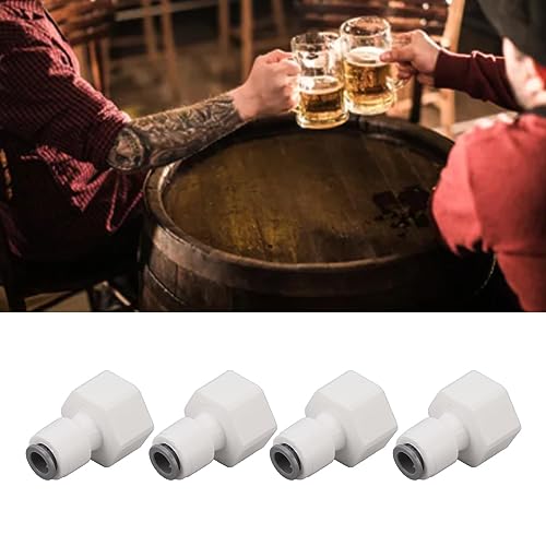 Beer Keg Liquid Dispenser, Beer Barrel Dispenser Adapter, Push in Fitting Quick Joint Connector Draft Beer Dispensing Spigot Keg Tap Beer Machine Maker Dispenser Adapter (5/16)