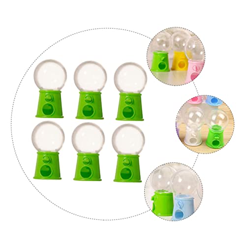 Abaodam 12 pcs Plasticcandy Party Bank Money Green Favor Rotatable Gift Kids Mini Candy Day Machine Bubble Dispenser Gum Light Desktop Playthings Catcher Gumballs Vending Golden