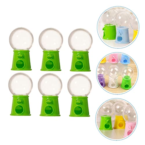 Abaodam 12 pcs Plasticcandy Party Bank Money Green Favor Rotatable Gift Kids Mini Candy Day Machine Bubble Dispenser Gum Light Desktop Playthings Catcher Gumballs Vending Golden