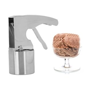 Original Ice Cream Scoop, Spring Powered Trigger Cylinder Ice Cream Scoop S304 Stainless Steel Cylinder Design for Home