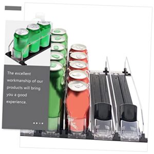 UPKOCH Beverage Organizer Glide Drink Manager Vending+Machines Organizer Drinkware Vending Machine Glide Drink Organizer for Fridge Bottle Can Organizer Black Pusher Machine Pulley