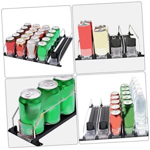 UPKOCH Beverage Organizer Glide Drink Manager Vending+Machines Organizer Drinkware Vending Machine Glide Drink Organizer for Fridge Bottle Can Organizer Black Pusher Machine Pulley