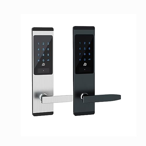 RFID Card Apartment Anti-Theft Swiping Ppassword Induction Electronic Lock+Card (Left Pull, Black+APP)