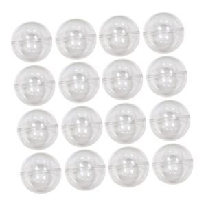 nolitoy 25pcs claw machine ball for kids clear capsules vending machine for kids clear fillable ornaments capsule for gumball machines clear round ornaments plastic ball white tub