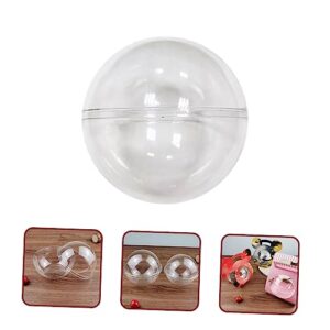 NOLITOY 25pcs Claw Machine Ball for Kids Clear Capsules Vending Machine for Kids Clear Fillable Ornaments Capsule for Gumball Machines Clear Round Ornaments Plastic Ball White tub