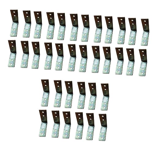 VILLCASE 60 Pcs Iron Brackets L Shaped Corner Brace Right Angle Brackets Wall Mount Shelves Wall Mount Shelf Heavy Duty Shelves Heavy Duty Hinges Wall Mounted Shelf Wall Floating Shelves