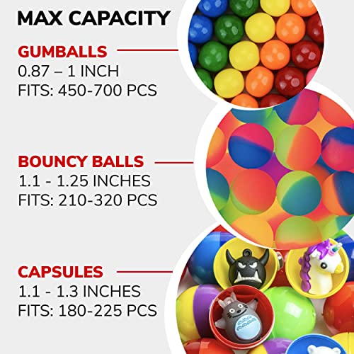 Gumball Machine for Kids - Yellow Vending Machine with Stand and Cylinder Globe - Bubble Gum Vending Machine and Black Metal Stand Bundle - Coin Gumball Machine