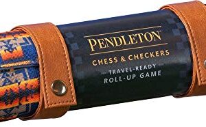 Chronicle Books Pendleton Chess & Checkers Set: Travel-Ready Roll-Up Game (Camping Games, Gift for Outdoor Enthusiasts), 1 EA