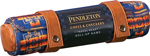 Chronicle Books Pendleton Chess & Checkers Set: Travel-Ready Roll-Up Game (Camping Games, Gift for Outdoor Enthusiasts), 1 EA