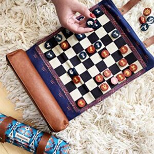 Chronicle Books Pendleton Chess & Checkers Set: Travel-Ready Roll-Up Game (Camping Games, Gift for Outdoor Enthusiasts), 1 EA