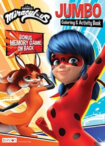 miraculous ladybug 64 page jumbo coloring book, bendon 52560