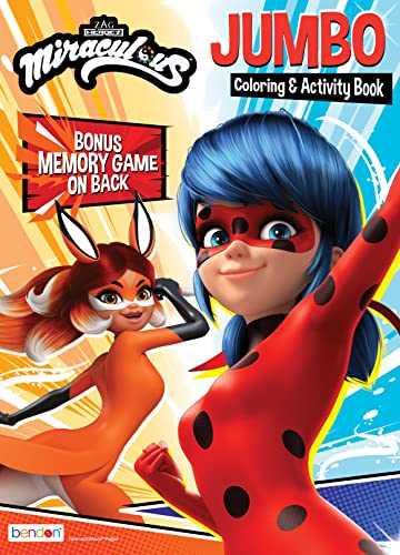 Miraculous Ladybug 64 Page Jumbo Coloring Book, Bendon 52560