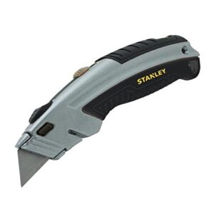 stanley 10788 curved quick-change utility knife, high carbon steel retractable blade, 3 blades