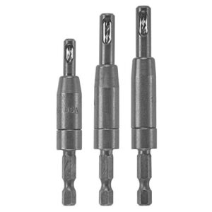 bosch cc2430 3-piece clic-change 1/4 in. self-centering drill bit assorted set