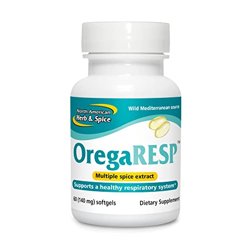 NORTH AMERICAN HERB & SPICE OregaResp P73 - 60 Softgels - Supports Immune & Respiratory Health - Multiple Spice Oil Complex with Oreganol P73 Oregano Oil - Non-GMO - 30 Servings