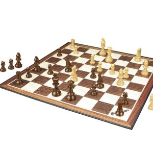 Family Classics Chess by Pressman - with Folding Board and Full Size Chess Pieces