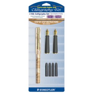 staedtler calligraphy 2-nib pen set