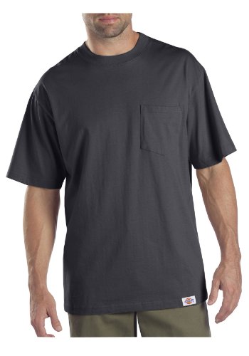 Dickies Men's Short Sleeve Pocket T-Shirt 2-Pack, Charcoal, Medium