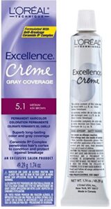 l'oreal excellence creme permanent hair color, medium ash brown no.5.1, 1.74 ounce