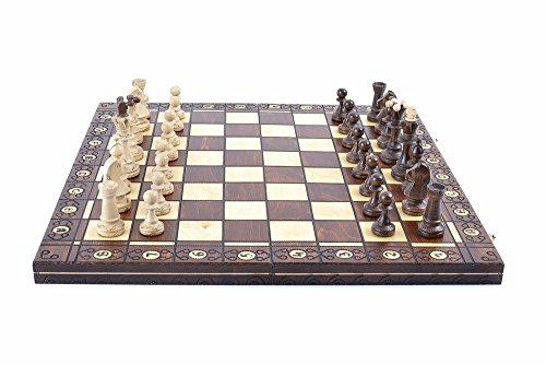 Wegiel Chess Set - Consul Chess Pieces and Board - European Wooden Handmade Game - JUNIOR