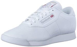 reebok women's princess fashion sneaker, white, 8.5 us