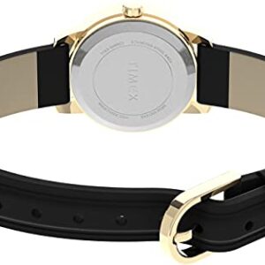 Timex Women's T2H341 Easy Reader Black Leather Strap Watch