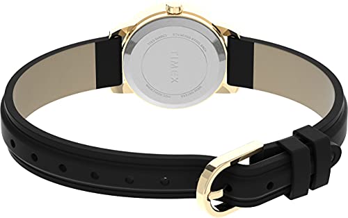 Timex Women's T2H341 Easy Reader Black Leather Strap Watch