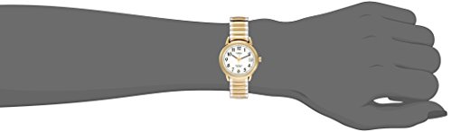 Timex Women's Easy Reader 25mm Watch – Two-Tone Case White Dial with Expansion Band