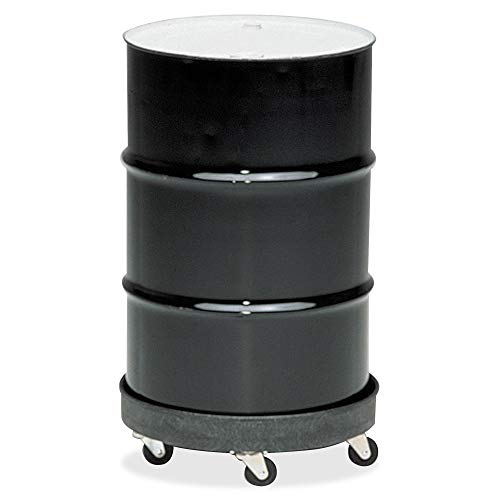 Rubbermaid Commercial Products Universal Drum Dolly for 55-Gallon Round Container, 500-Pound Capacity, Black, Heavy Duty Plastic Dolly with Wheels for Moving/Item Transport