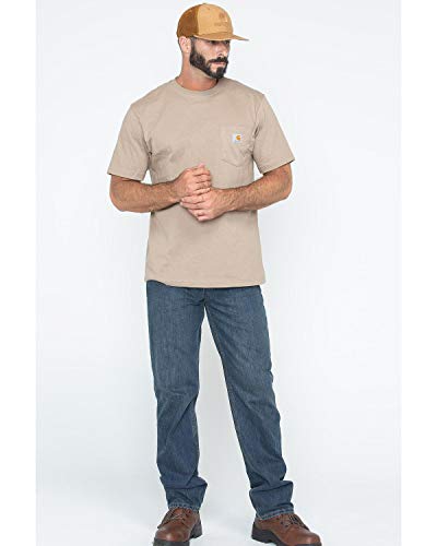 CarharttMenLoose Fit Heavyweight Short-Sleeve Pocket T-ShirtDesertLarge