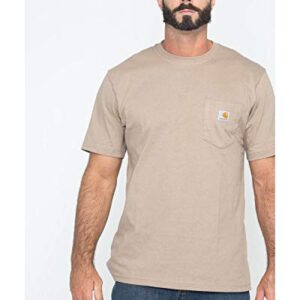 CarharttMenLoose Fit Heavyweight Short-Sleeve Pocket T-ShirtDesertLarge