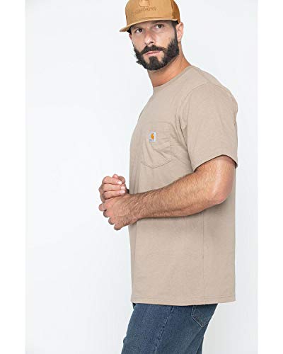 CarharttMenLoose Fit Heavyweight Short-Sleeve Pocket T-ShirtDesertLarge