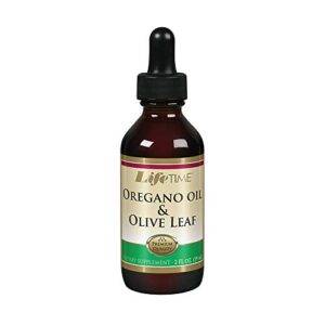 lifetime organic oregano oil and olive leaf drops | healthy immune system support | made in the usa | 2 fl oz | 59 servings