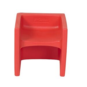 children's factory-cf910-008 cube chair for kids, flexible seating classroom furniture for daycare/playroom/homeschool, indoor/outdoor toddler chair, red,1 set