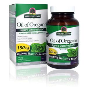 nature's answer oil of oregano capsule softgels, 90-count | natural immune booster | promotes healthy digestion & gut flora