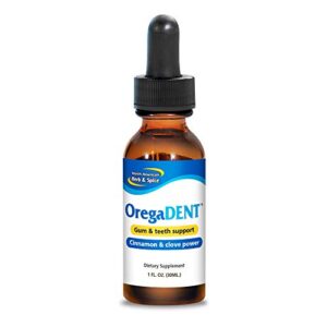 north american herb & spice oregadent topical oil - 1 fl. oz. - healthy teeth and gums support - oral health - freshens breath - oregano, clove and cinnamon oil - non-gmo - 220 total servings