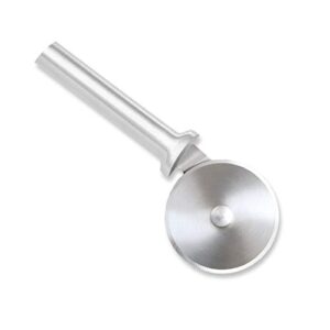 rada cutlery pizza cutter 3 inch stainless steel wheel with aluminum made in the usa, silver handle