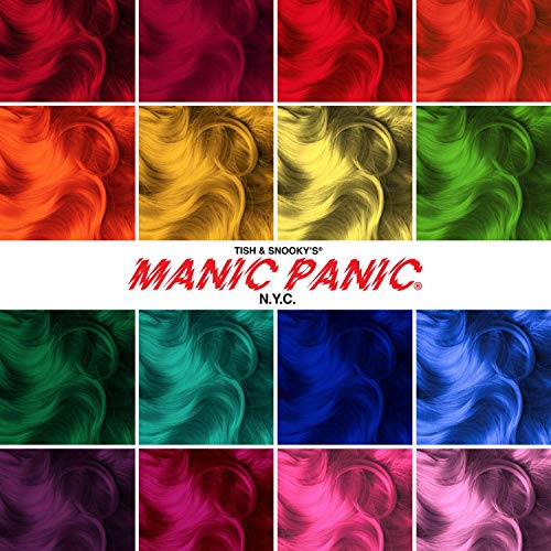 MANIC PANIC Electric Lizard Green Hair Dye – Classic High Voltage - Semi Permanent Bright Neon Green Hair Dye With Lime Green Hues – Glows in Blacklight - Vegan, PPD And Ammonia Free (4oz)